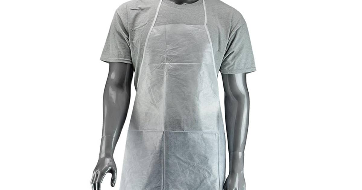 Apron Polypropylene Top Loop Side Ties 28X36 White Disposable | Product ...