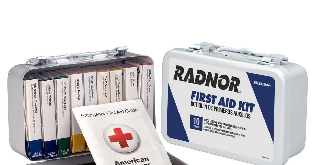 First Aid Kit 10 Unit Metal Case | Product | Crescent Box Corporation