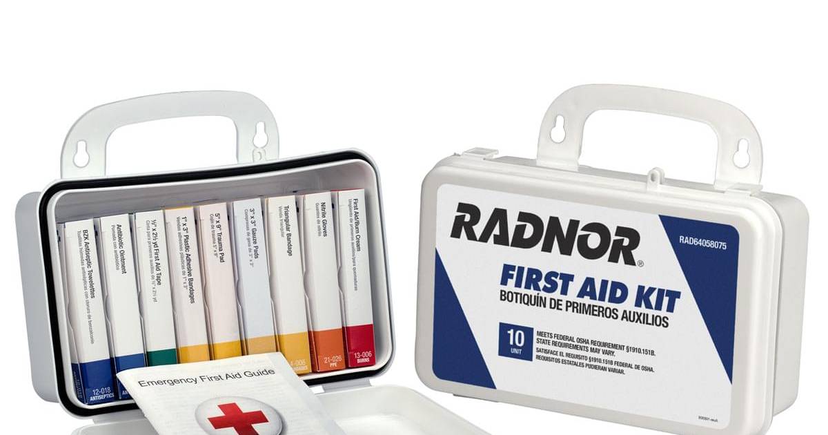 First Aid Kit 10 Unit Plastic Case | Product | Crescent Box Corporation