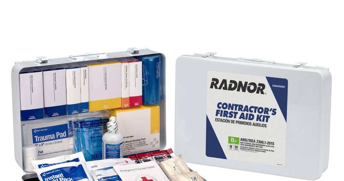 First Aid Kit Ansi B+ Contractor 50 Person Metal Case | Product ...